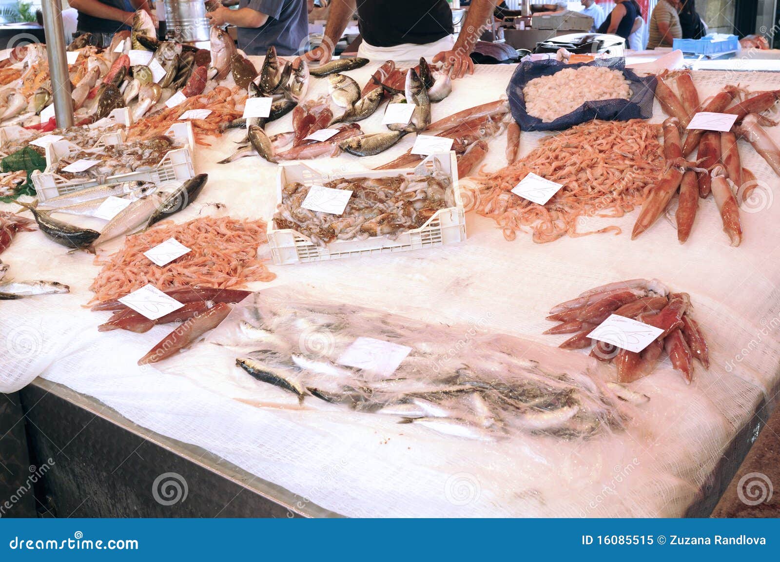 Fresh fish at a market stock image. Image of outdoor - 16085515