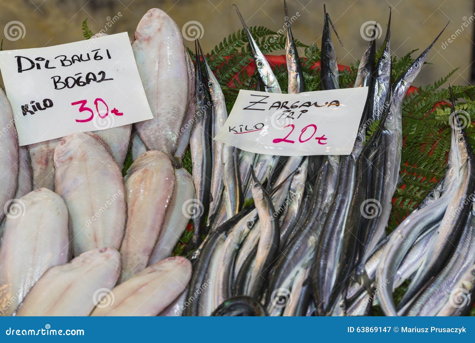 Fish Market, Galata Waterfront, Istanbul Stock Image - Image of ...