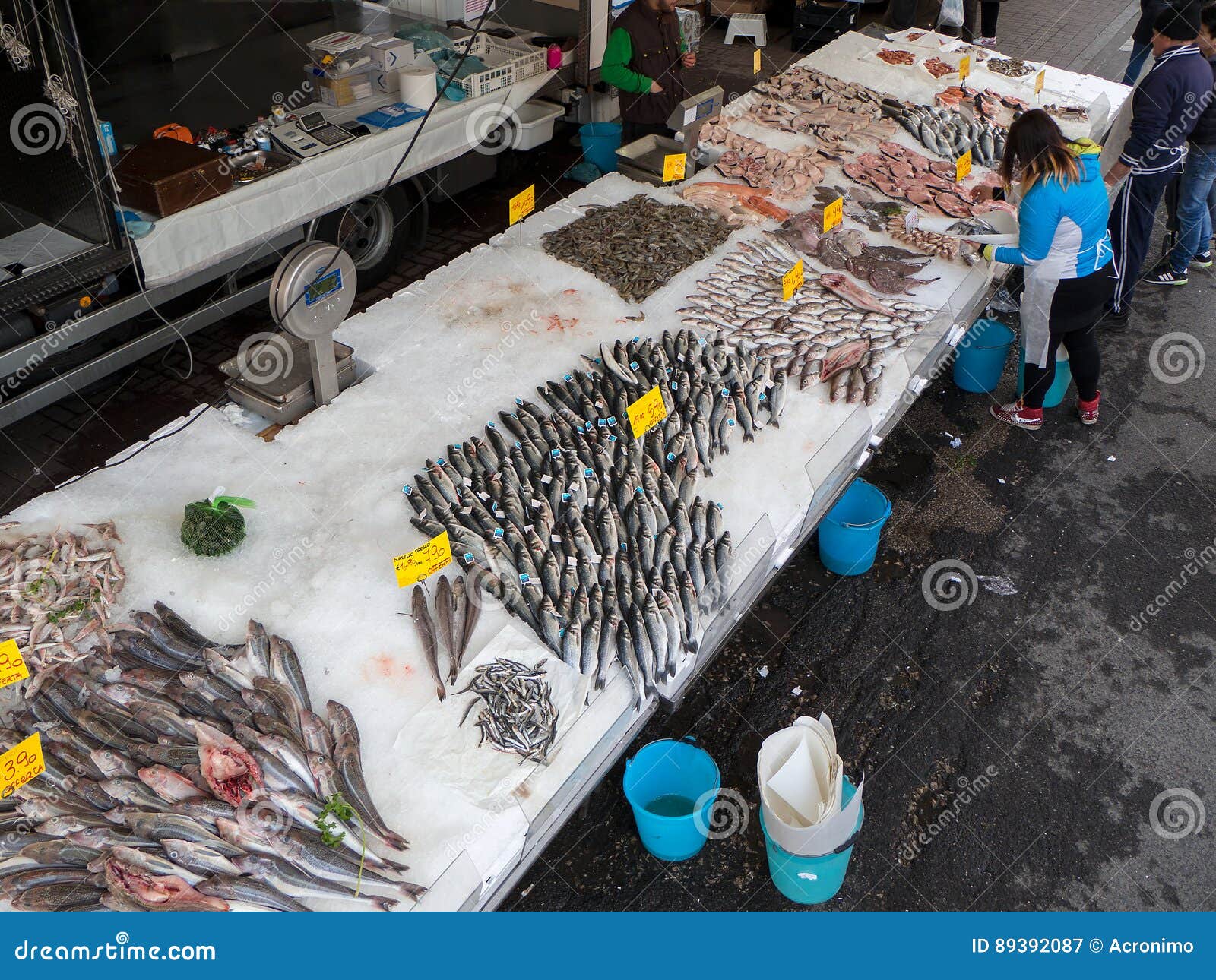 Fish market editorial photography. Image of outdoor, stall - 89392087
