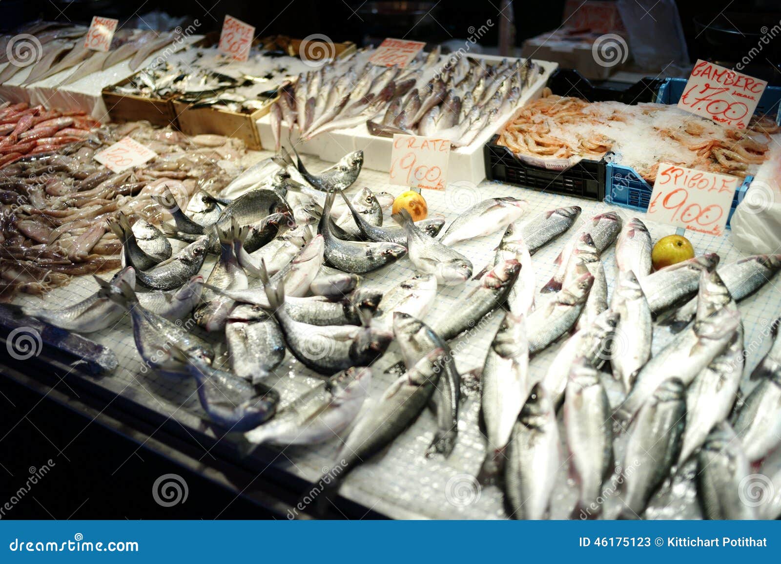 Fish Market stock image. Image of fresh, kitchen, kiosk - 46175123