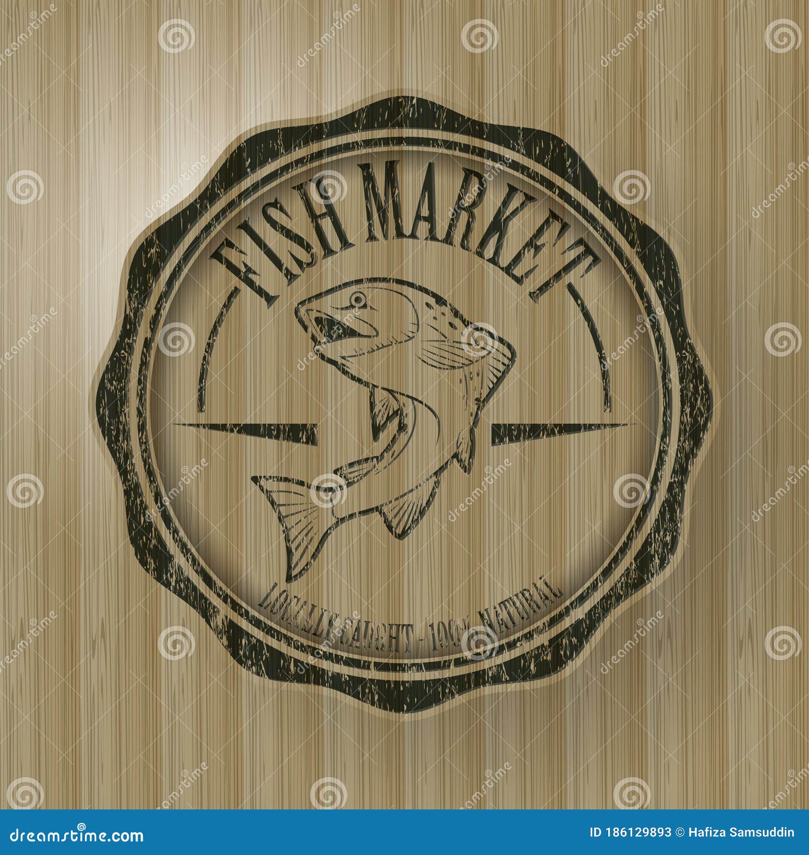 Fish Market Sign. Vector Illustration Decorative Design Stock ...