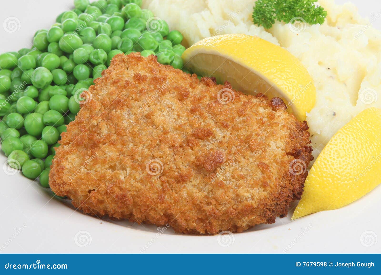 Fish, Mash & Peas stock photo. Image of fried, breadcrumbs - 7679598