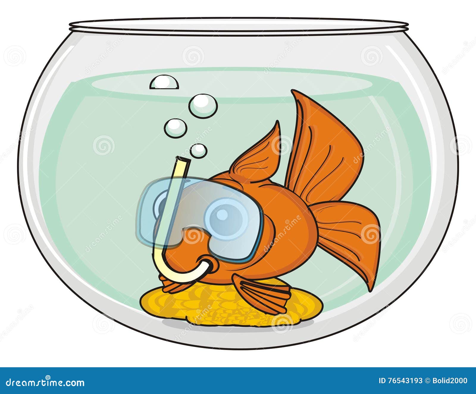 Fish in mask stock illustration. Illustration of breathe - 76543193