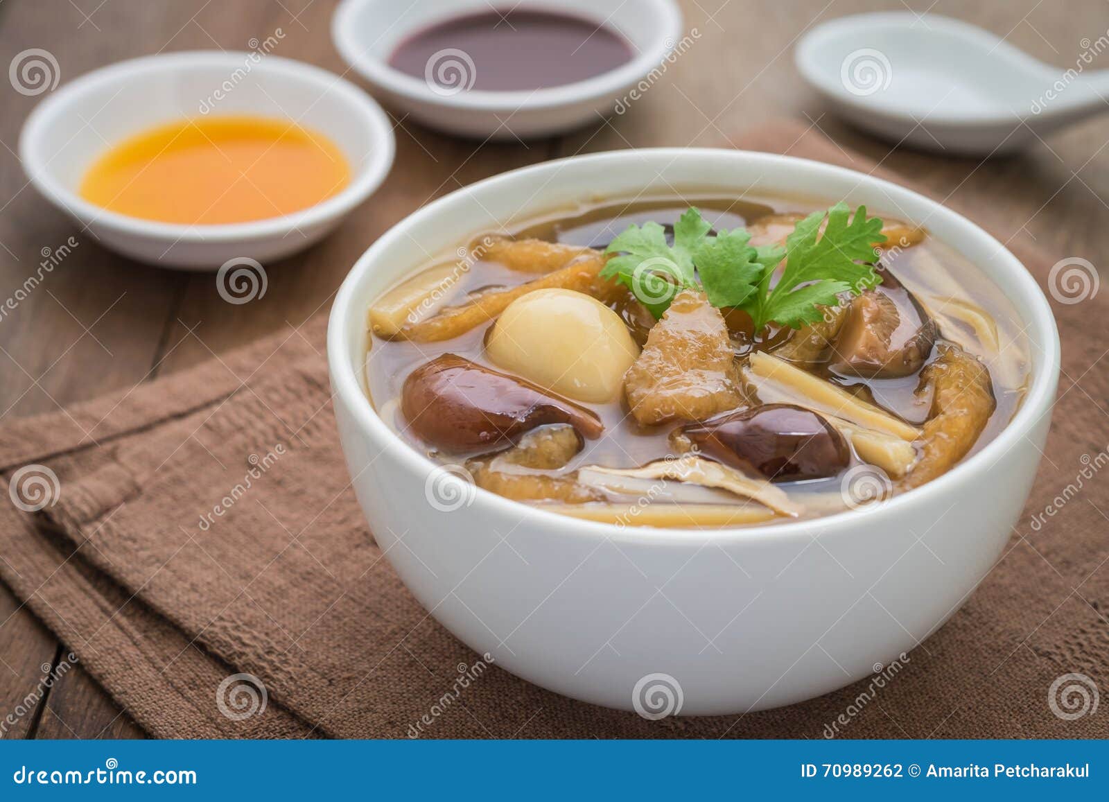 Fish maw soup in bowl stock photo. Image of nutrition - 70989262