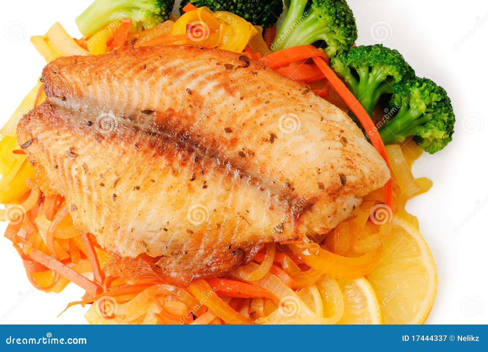 Fish Meal stock image. Image of grilled, healthy, cooked - 17444337
