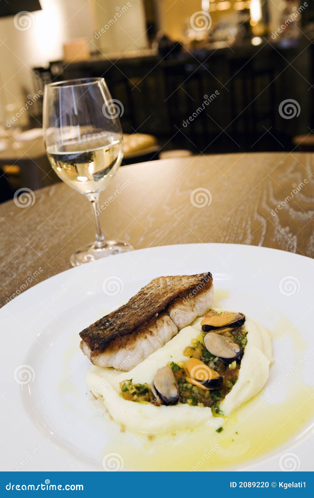 Fish Meal at Fancy Restaurant 2 Stock Photo - Image of place, lunch ...