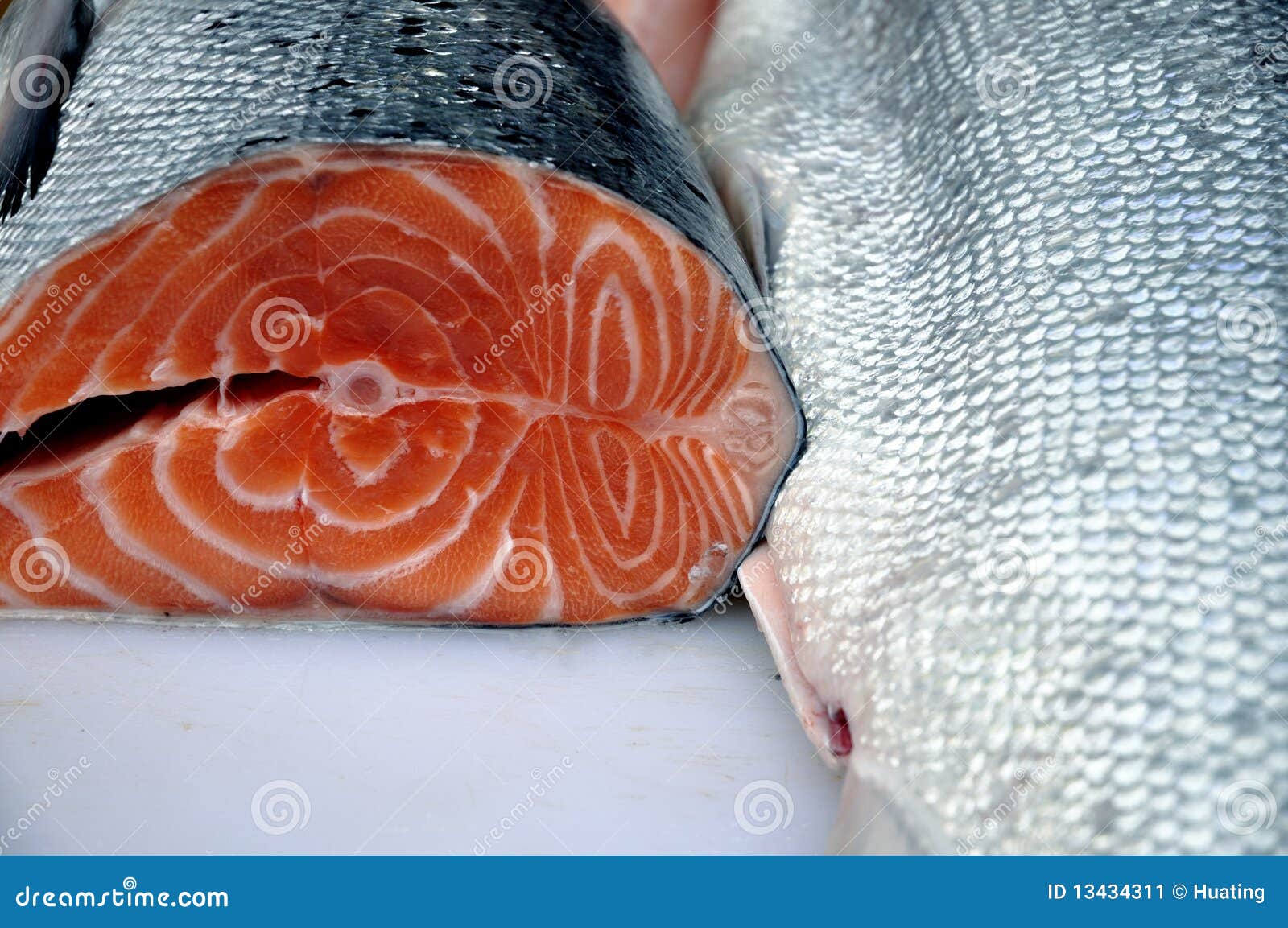 Fish meat stock image. Image of cooking, prepare, orange - 13434311
