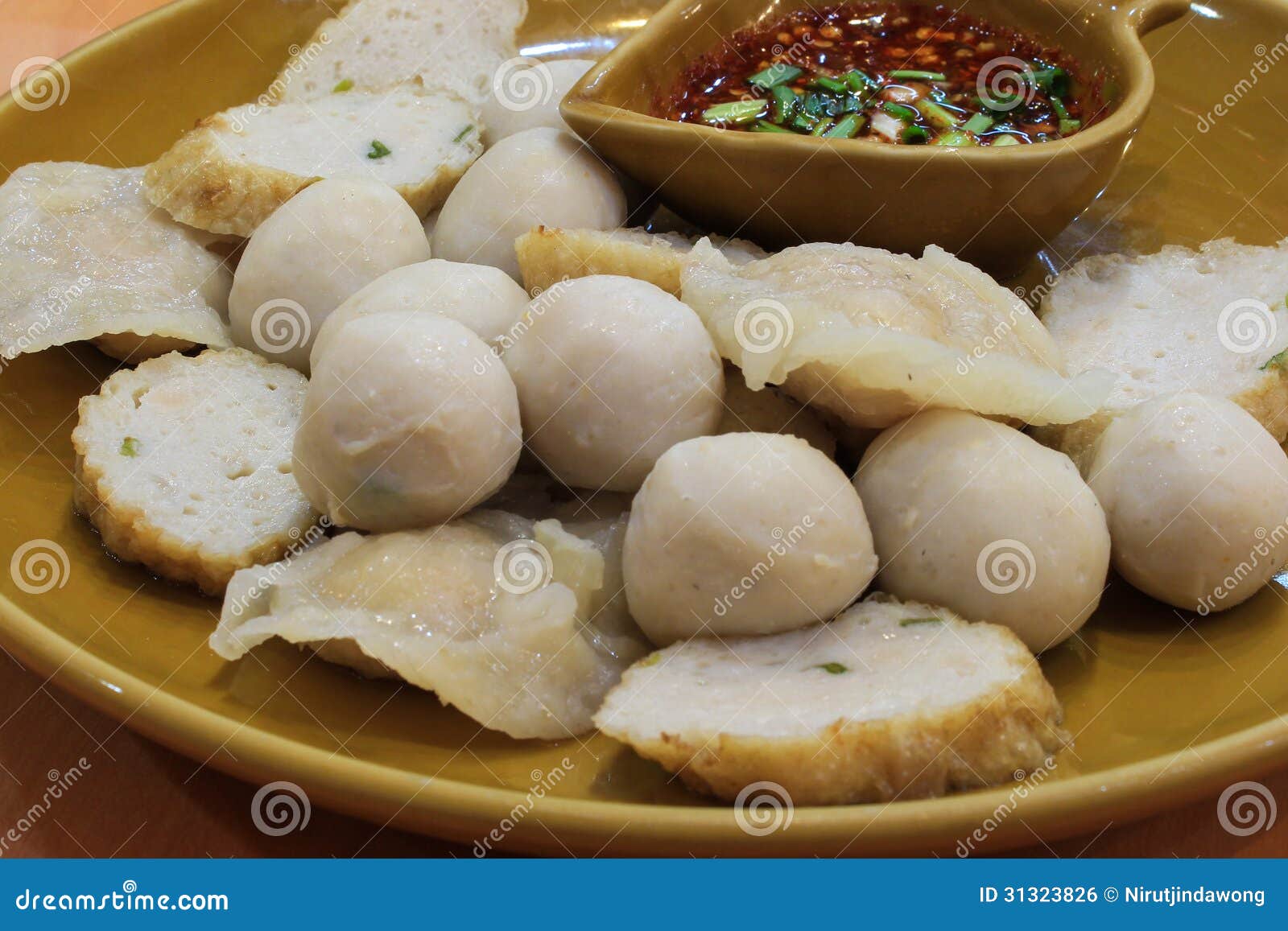 Fish meat ball stock photo. Image of pieces, fried, delight - 31323826