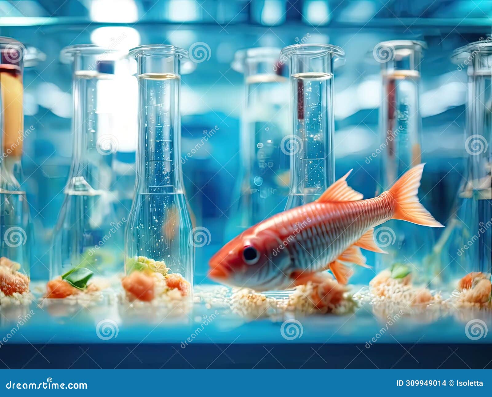 Fish Meat Made from Animal Cells. Artificial Lab Grown Meat Production ...