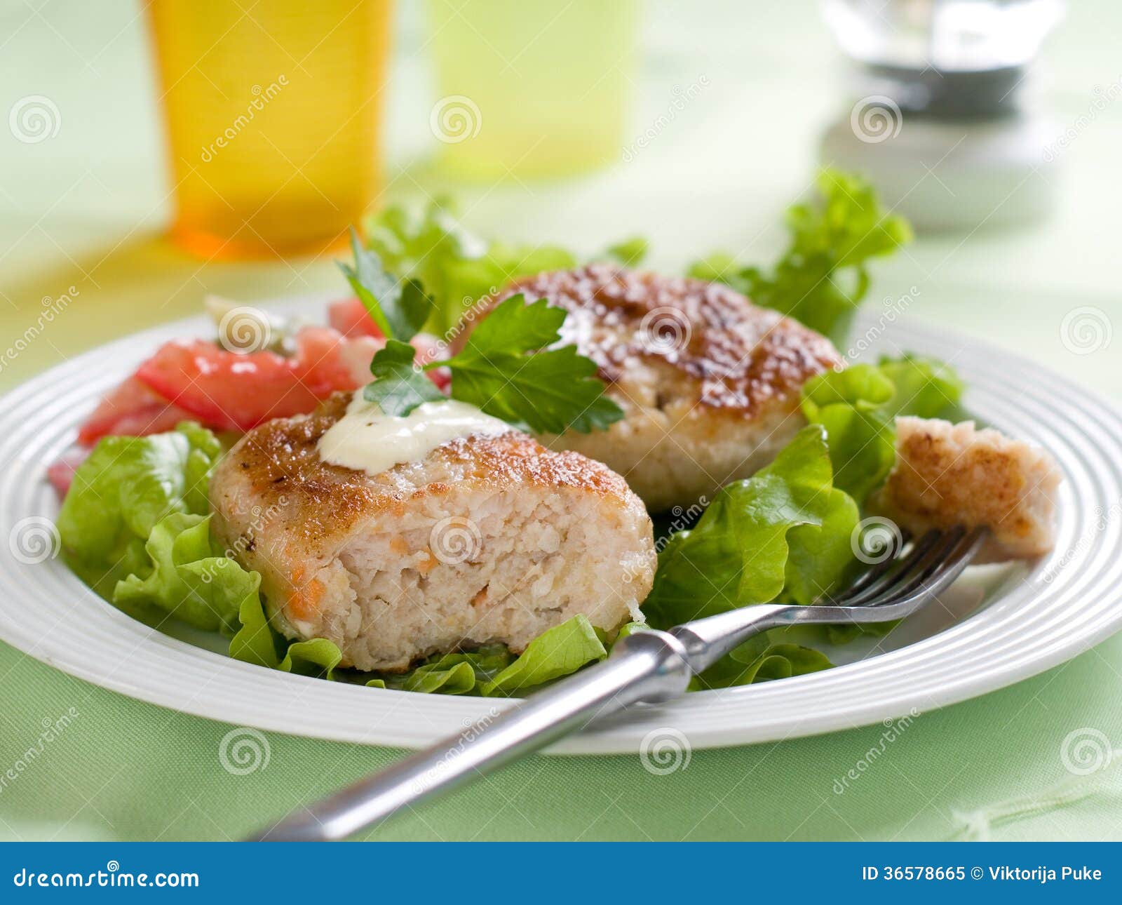 Fish or meat rissole stock image. Image of dill, prepared - 36578665