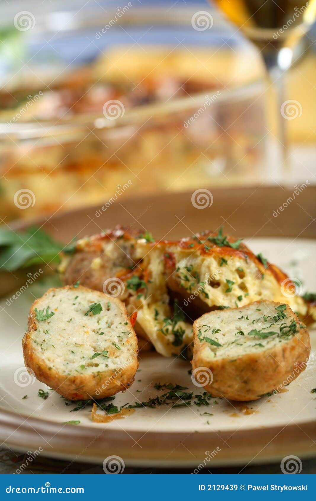 Fish meatball with wine stock image. Image of arrange - 2129439