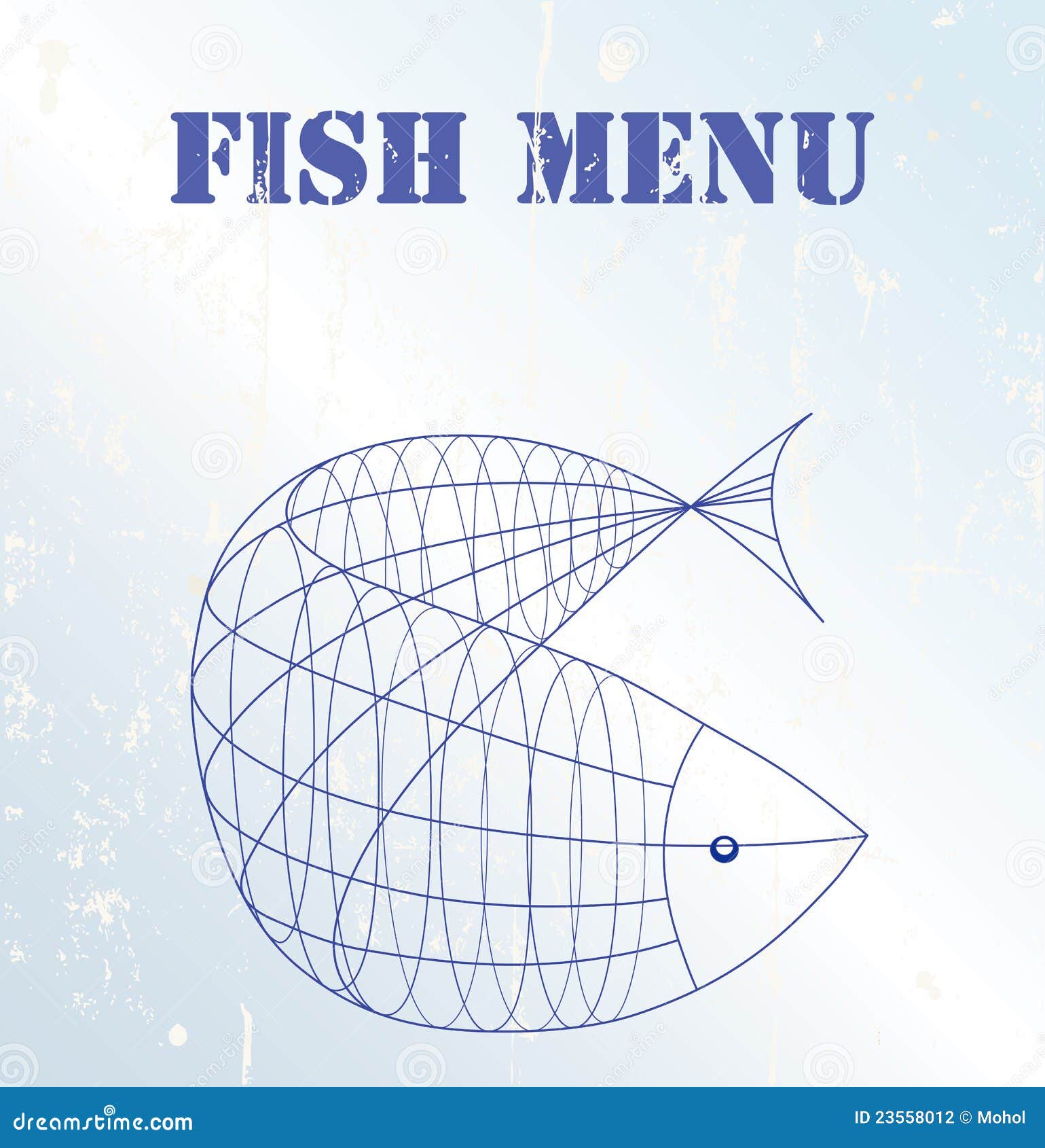 Fish Menu Icon Vector. List Of Menu And Seafood, Salmon Are Shown In ...