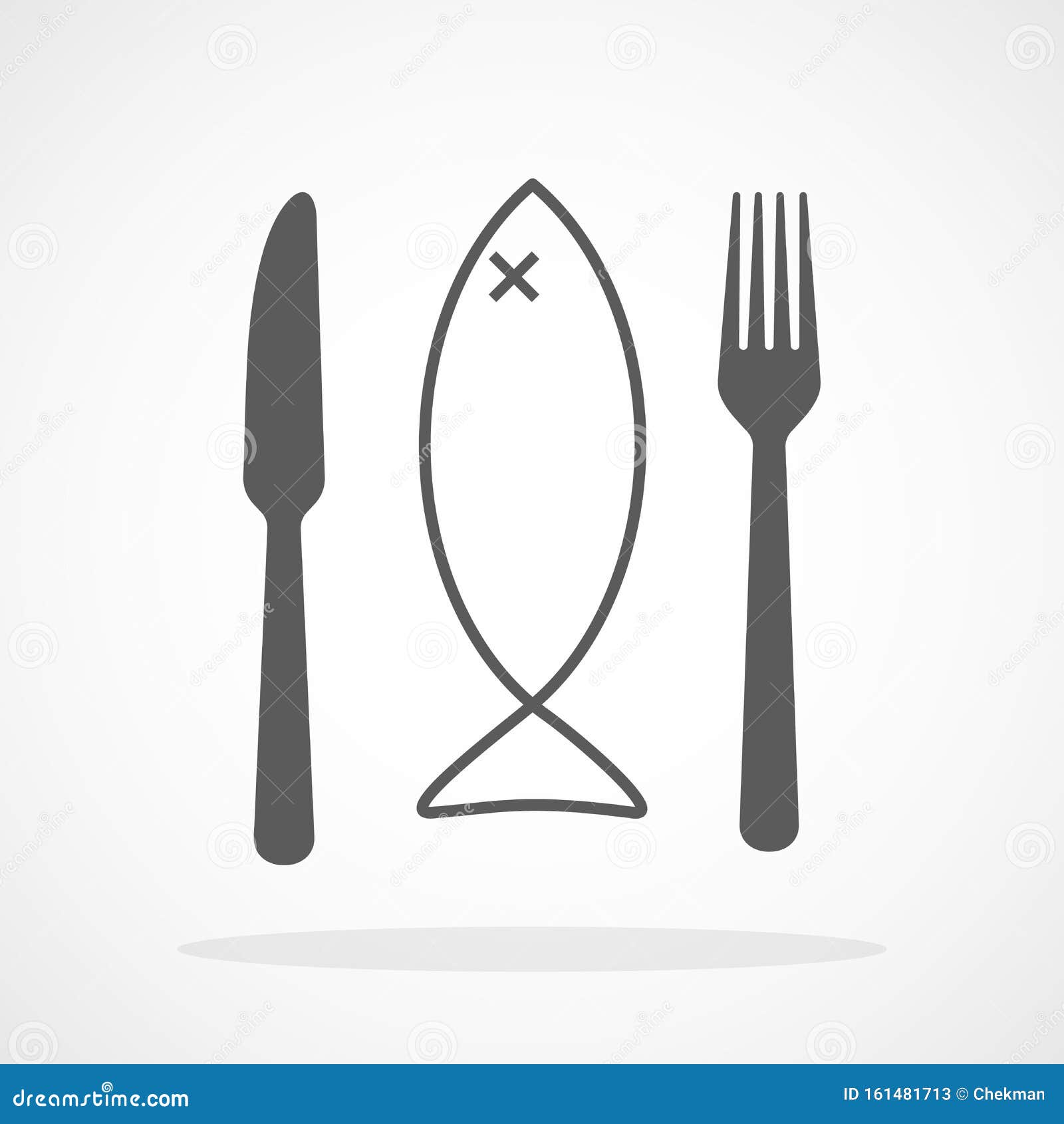 Vector Fish menu icon stock illustration. Illustration of silhouette ...