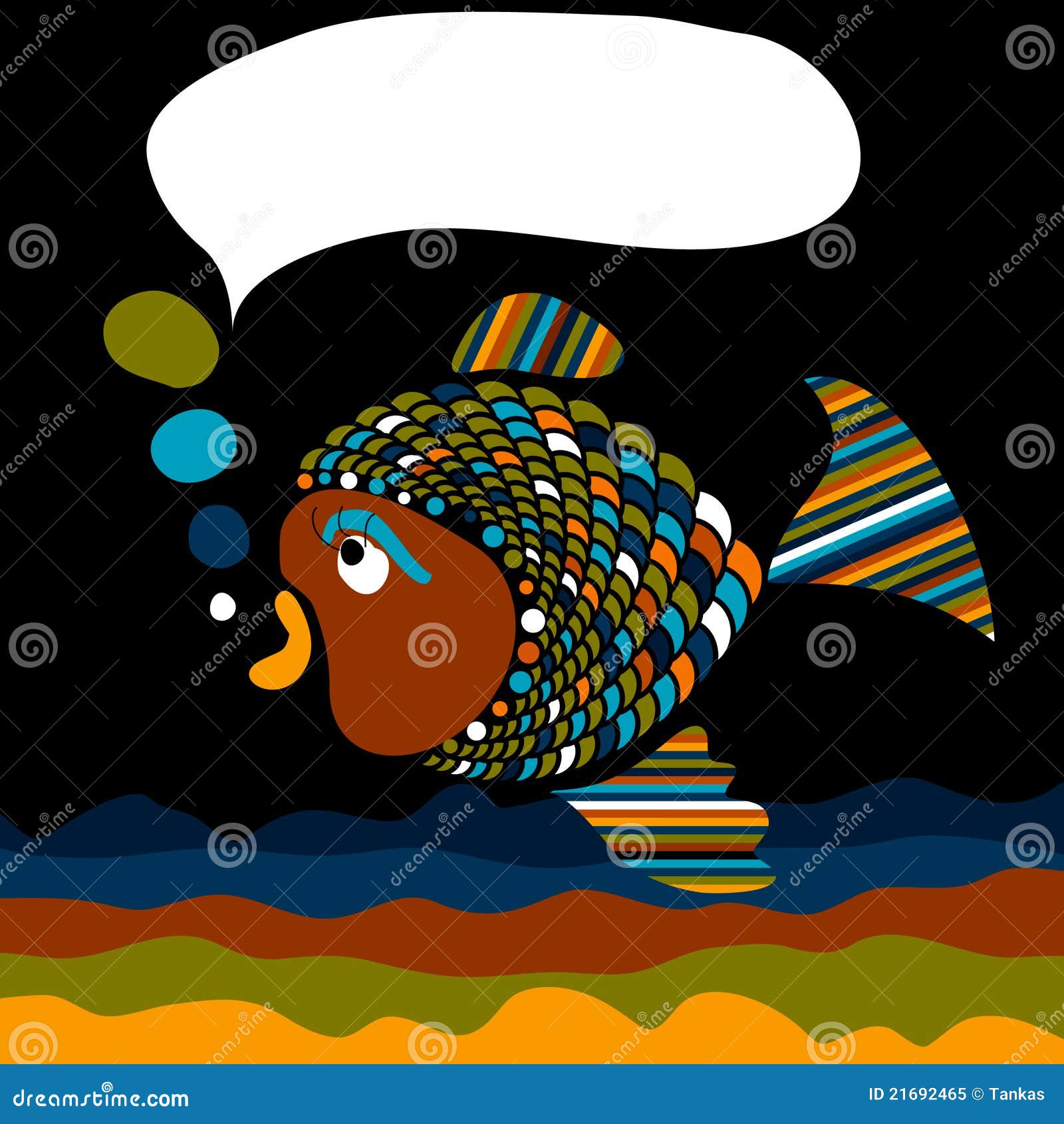 Fish message stock vector. Illustration of design, idea - 21692465
