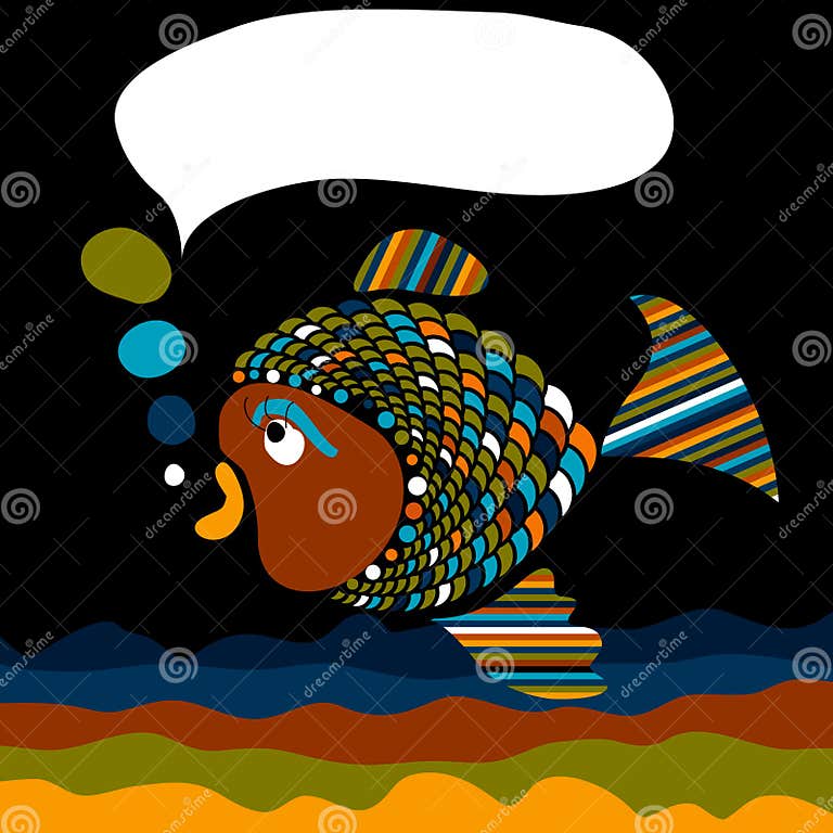 Fish message stock vector. Illustration of design, idea - 21692465