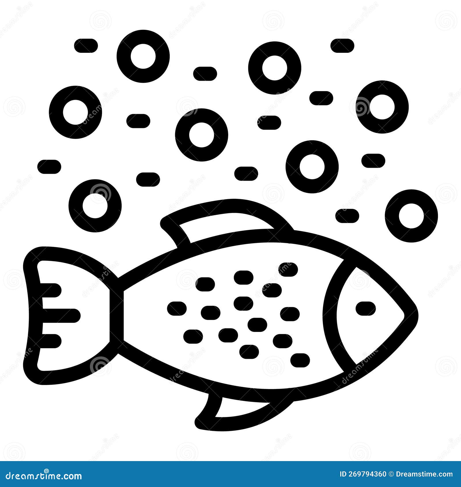 Microplastics Pollution Icon Outline Vector. Water Ocean ...