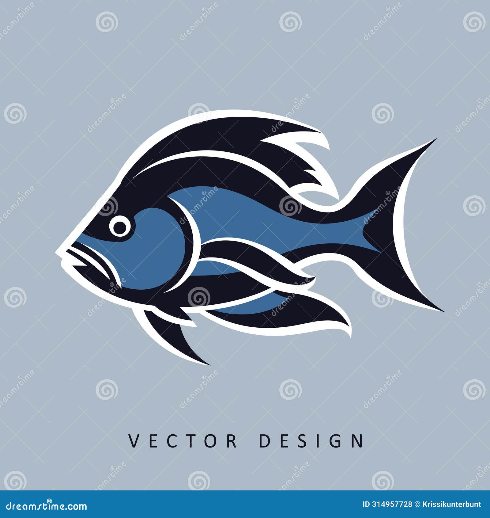 Fish Minimalist Elegant Vector Design AI Generated Stock Vector ...