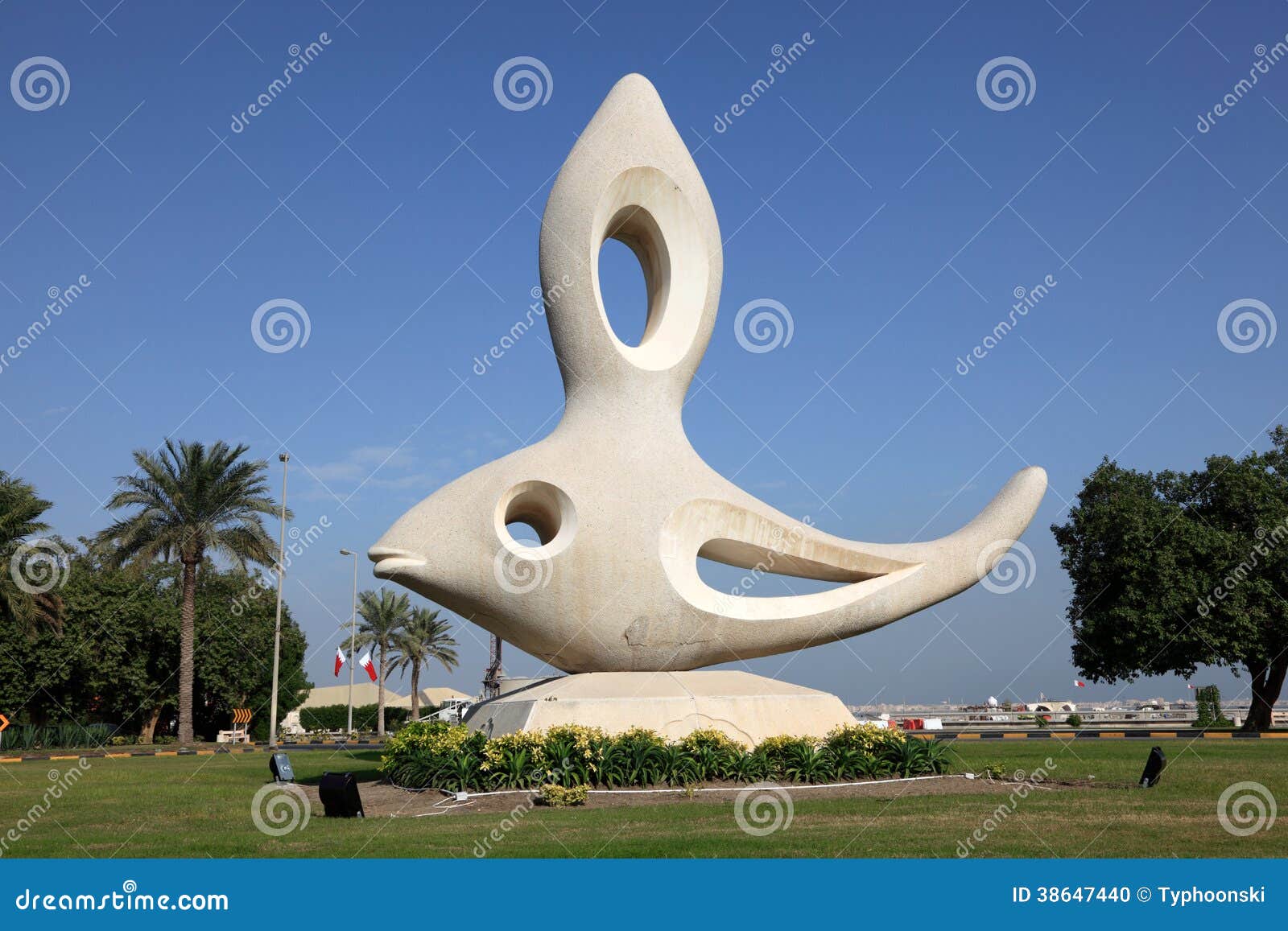 Fish Monument in Manama, Bahrain Stock Photo - Image of middle, east ...