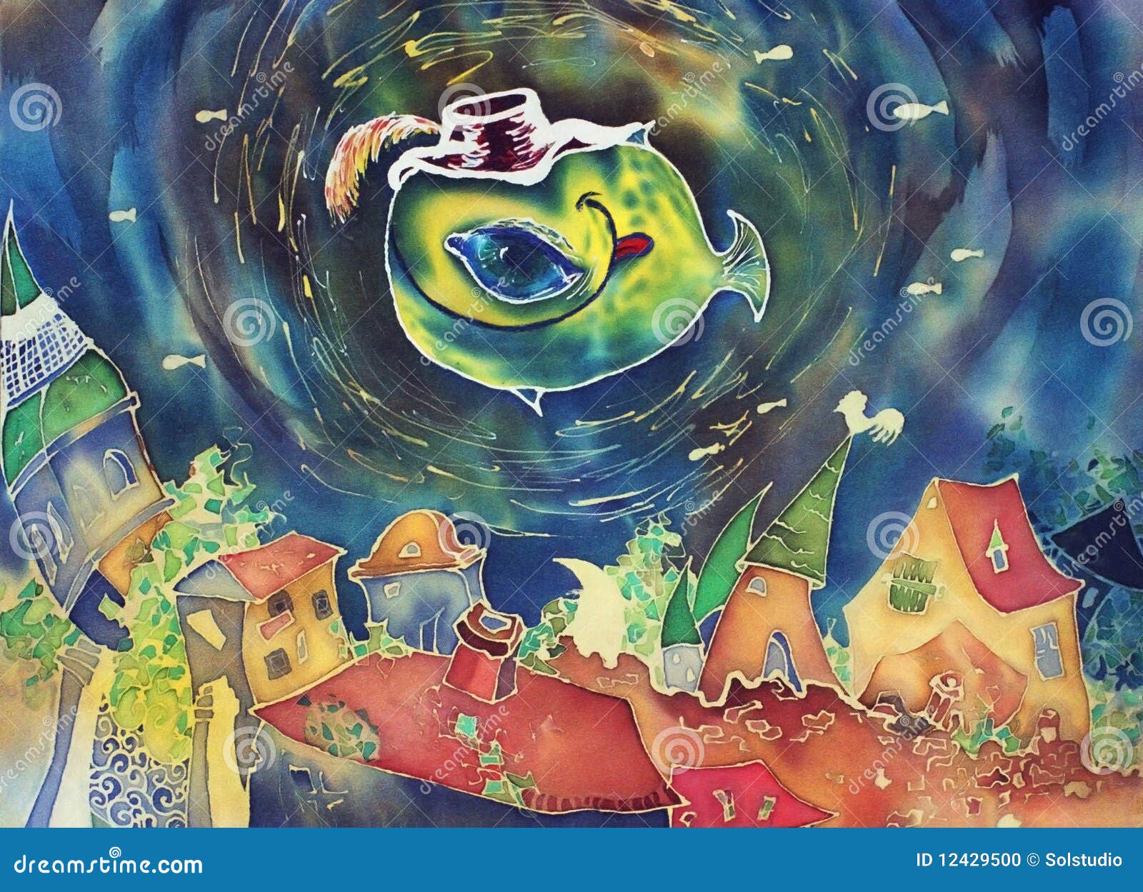 Fish-moon Stock Photography | CartoonDealer.com #12429500