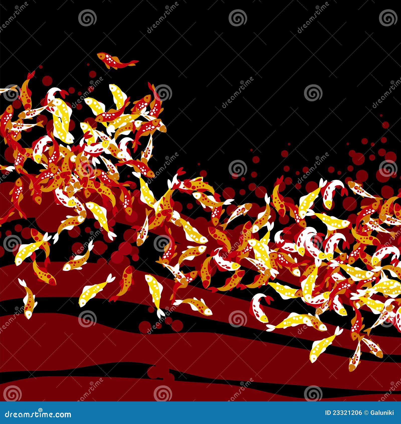 Fish movement stock vector. Illustration of nature, graphic - 23321206