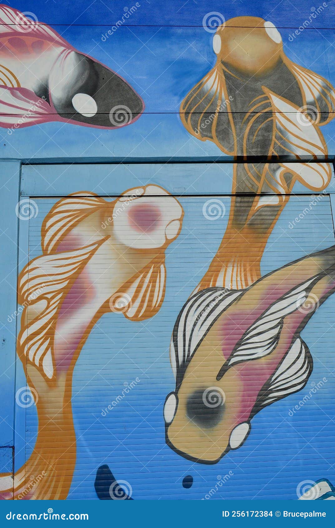 A Fish Mural on a City Wall Editorial Stock Image - Image of graphics ...