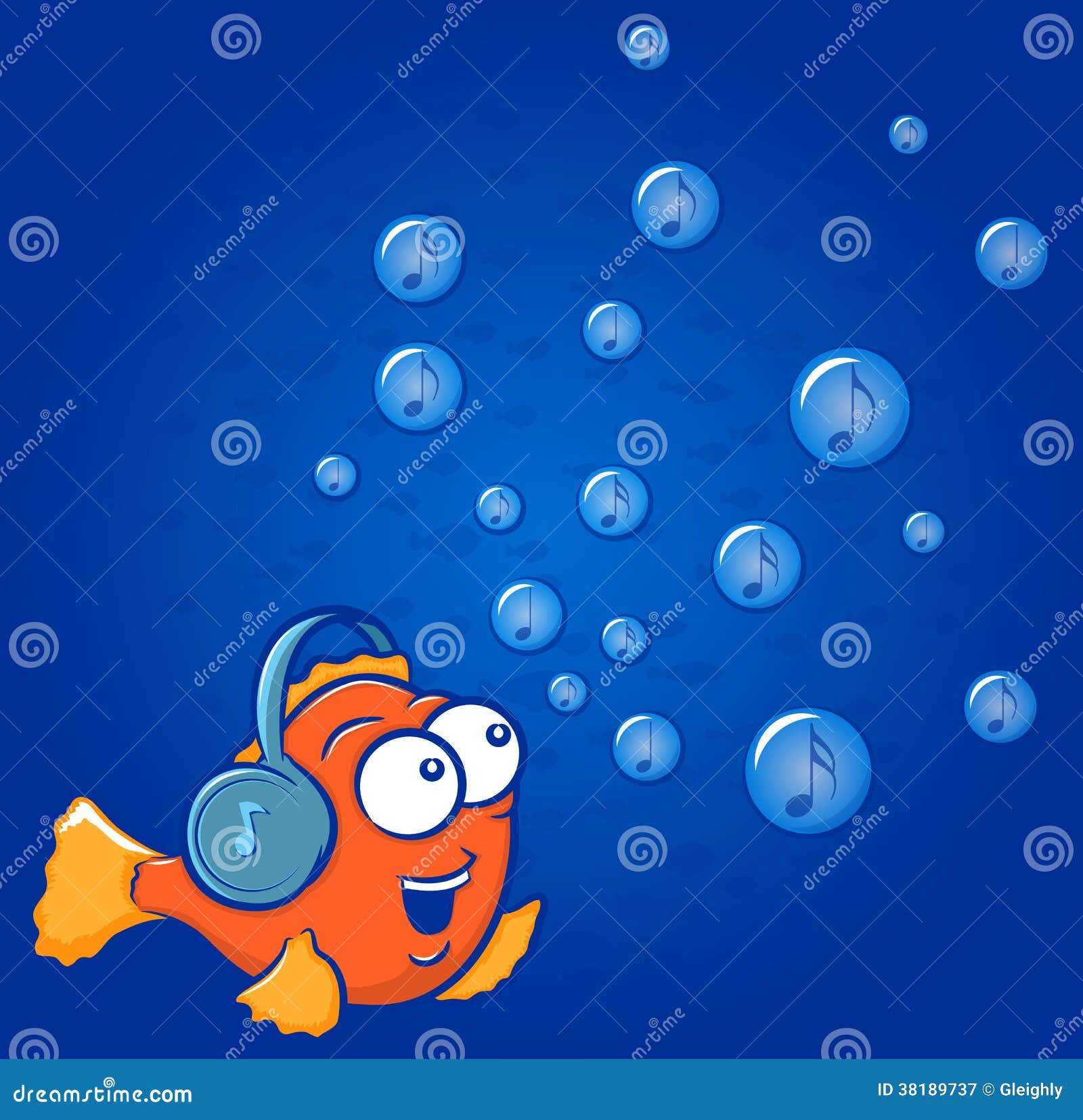 Fish Music stock vector. Illustration of gold, nature - 38189737