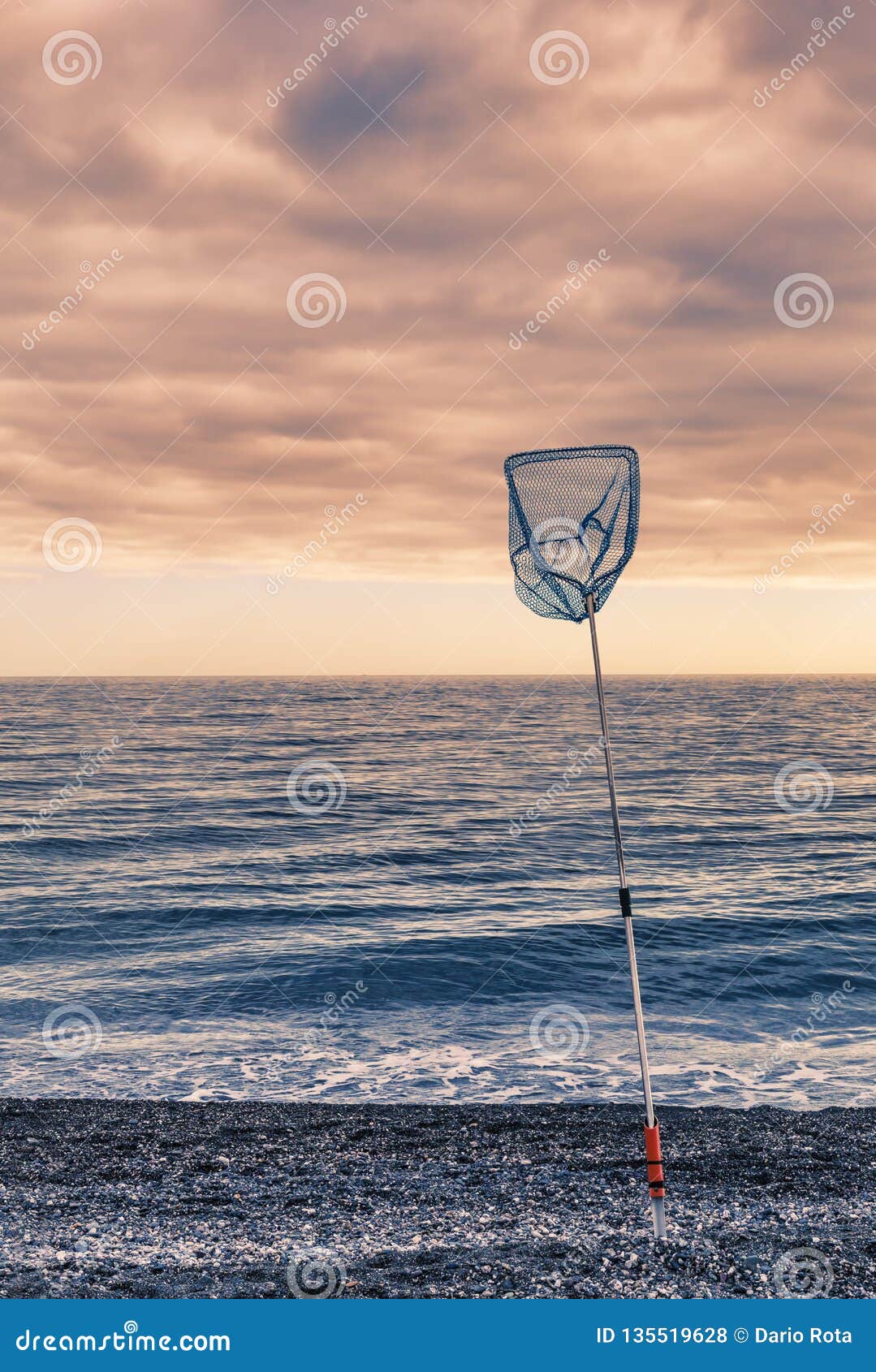 Fish net beach sunset stock photo. Image of sunset, hobby - 135519628