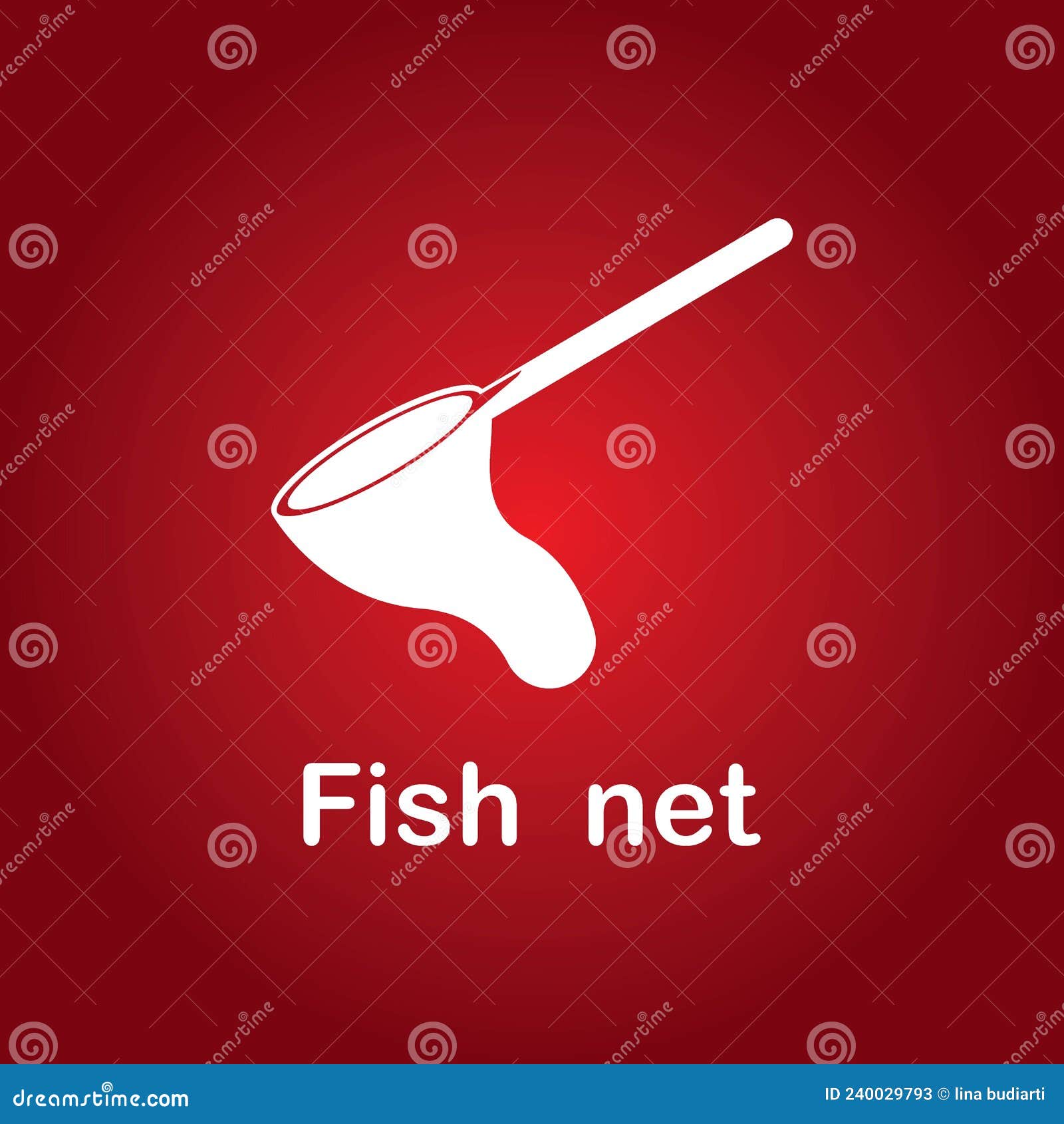 Fish net icon stock vector. Illustration of symbol, classic - 240029793