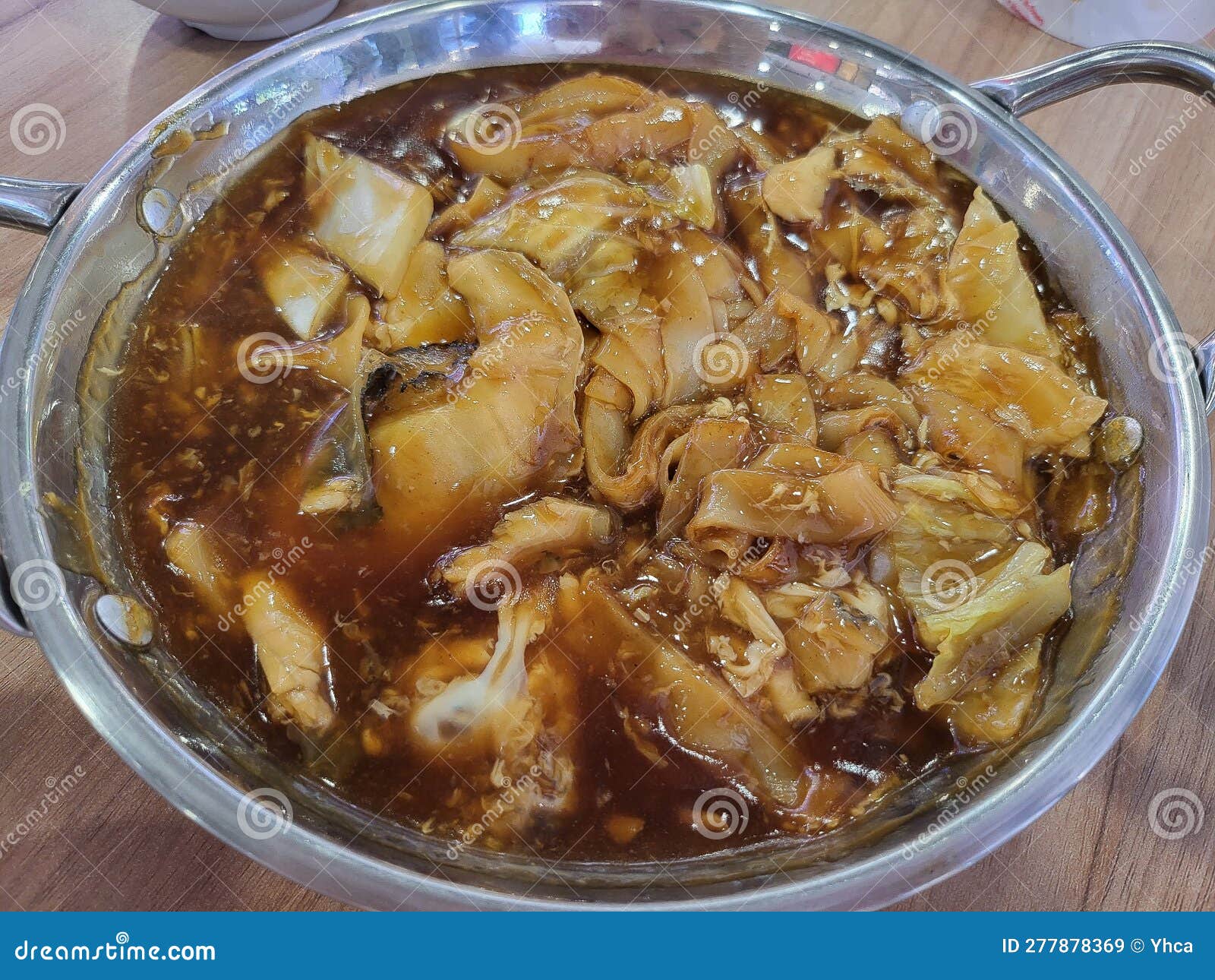 Fish Noodles with Black Sauce in a Dish Stock Image - Image of dish ...