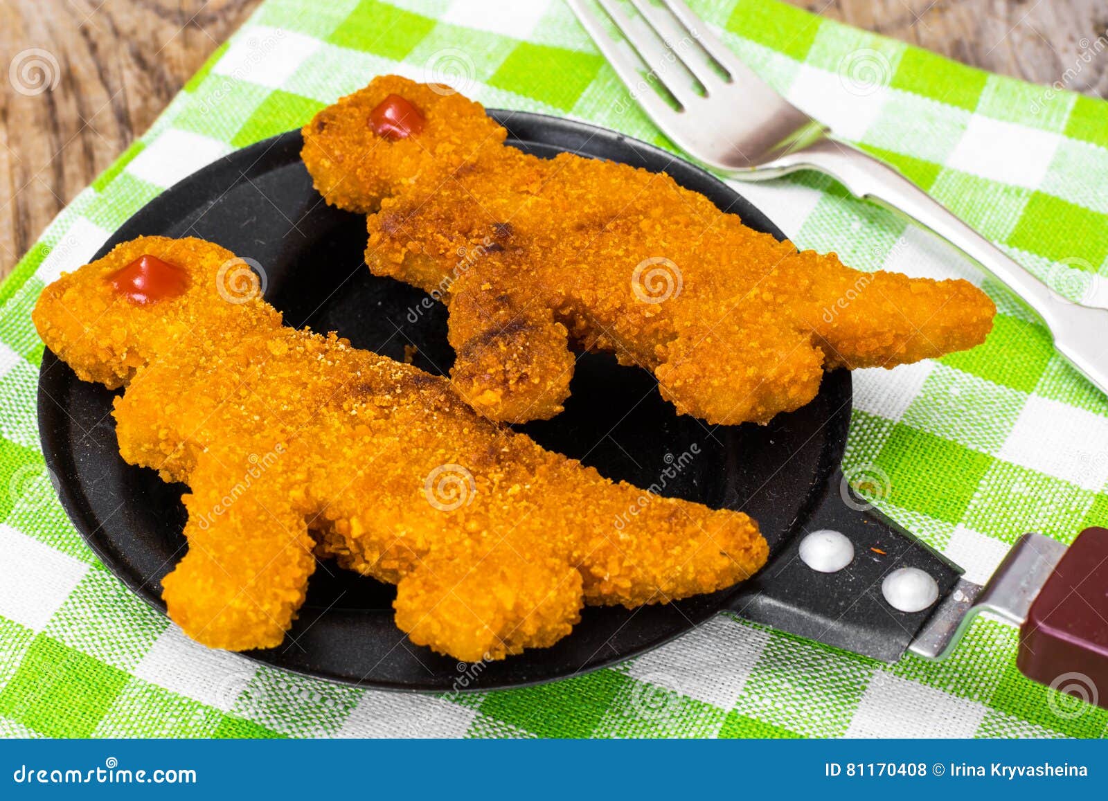 Fish Nuggets for Kids Dinosaurs Stock Photo - Image of entertain ...