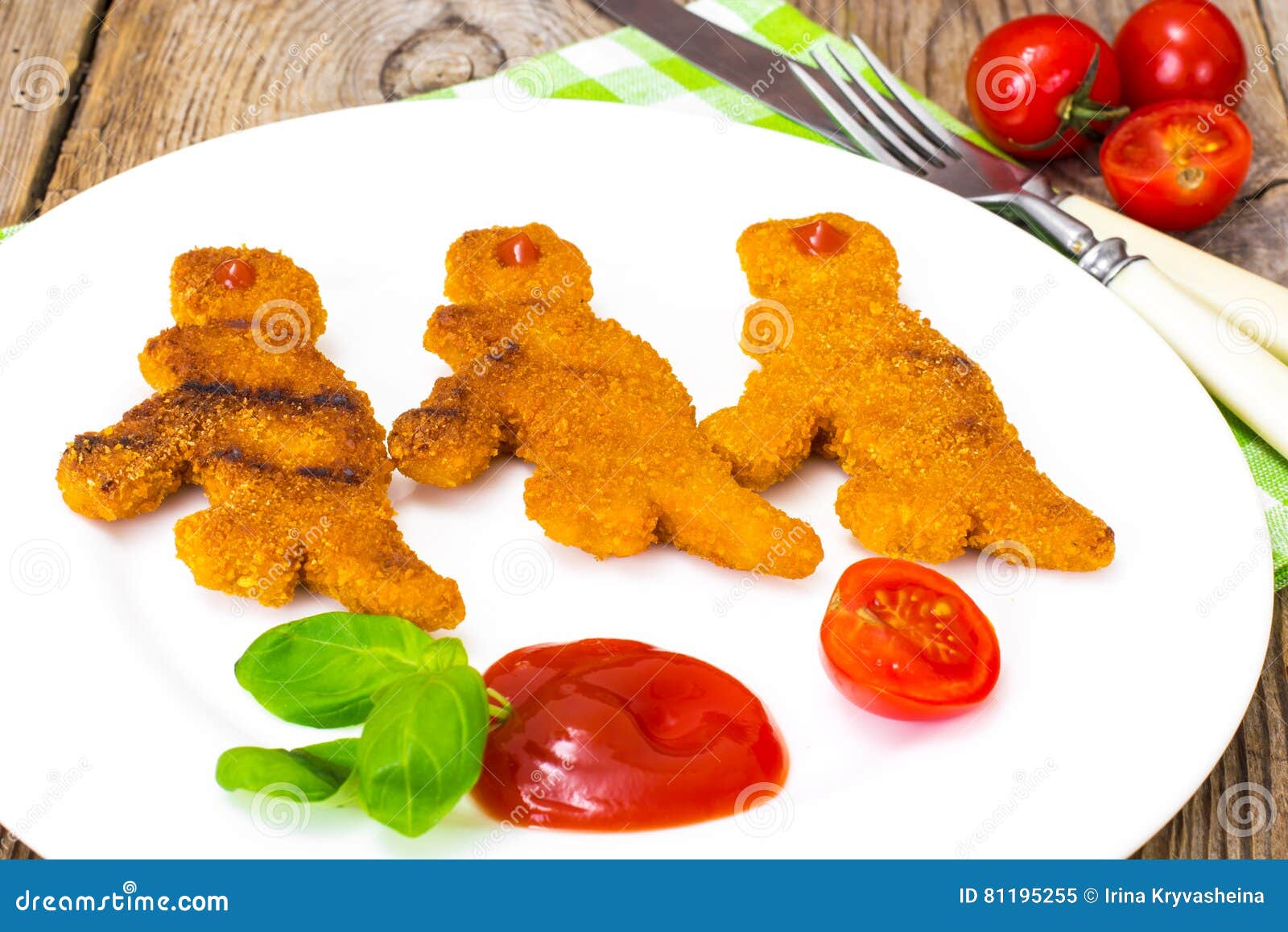 Fish Nuggets for Kids Dinosaurs Stock Image - Image of kids, meal: 81195255