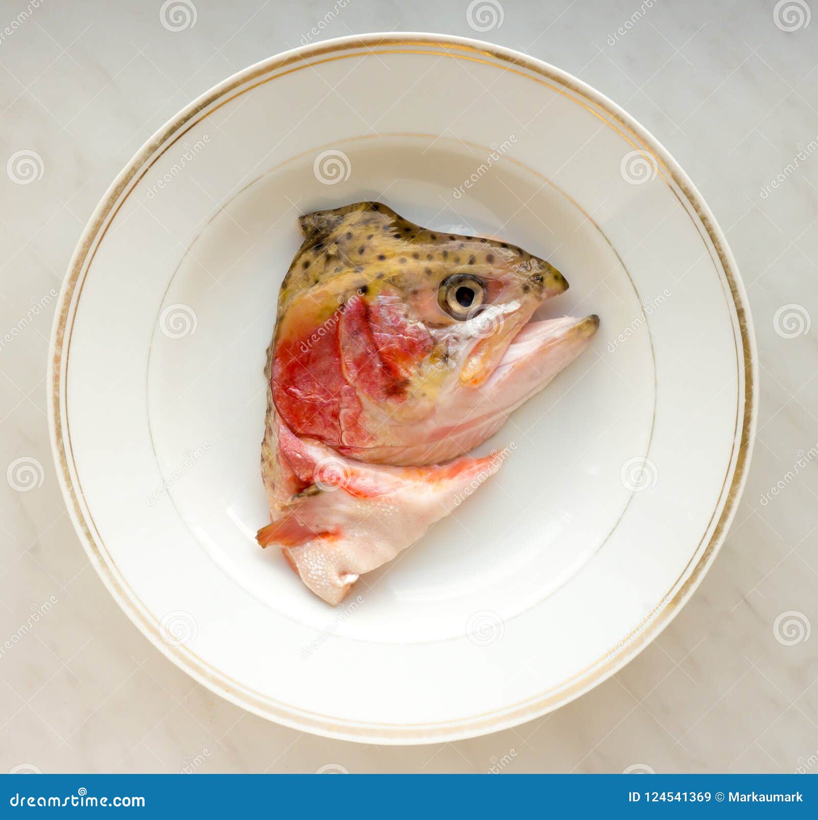 The Fish object. stock image. Image of protein, salted - 124541369