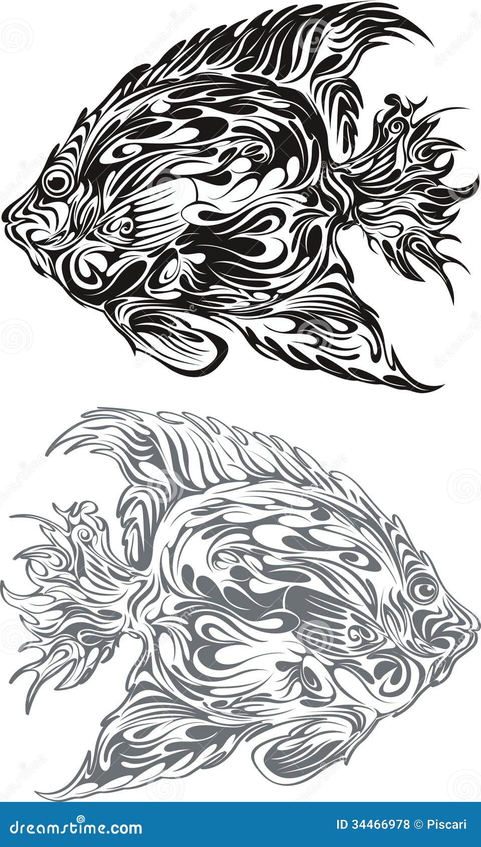 Fish stock vector. Illustration of swim, variant, fish - 34466978