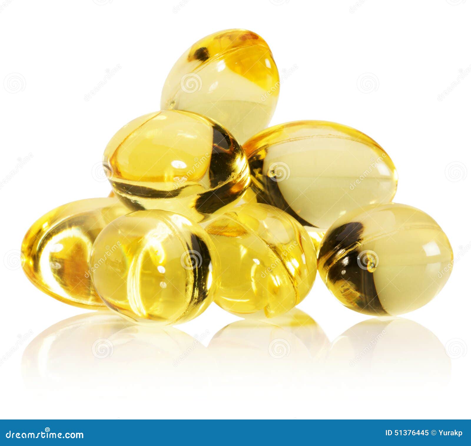 Fish Oil Capsules Isolated on White Background Stock Image - Image of ...