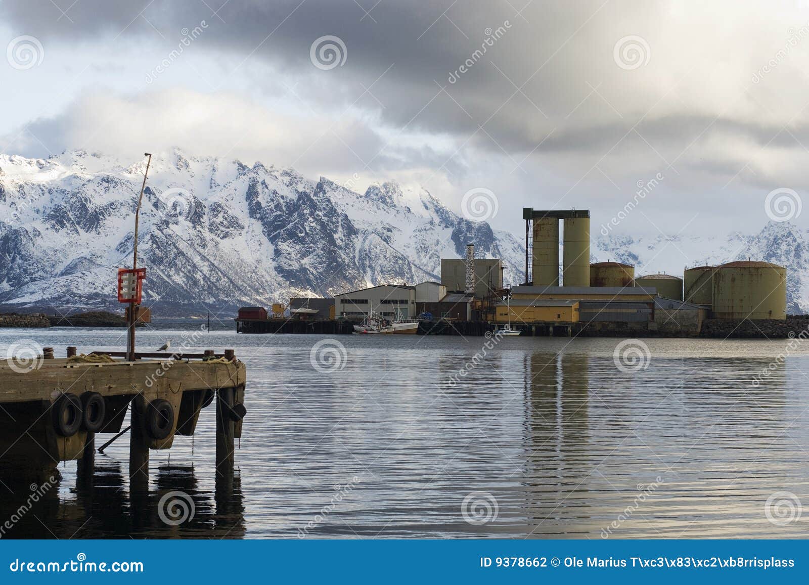 Fish oil factory. stock photo. Image of maritime, nordland - 9378662