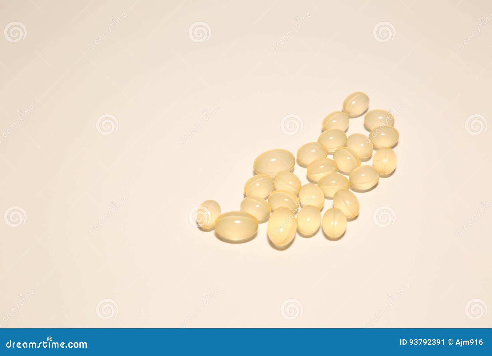 Fish Oil Pill Capsules Isolated on White Background Stock Image - Image ...