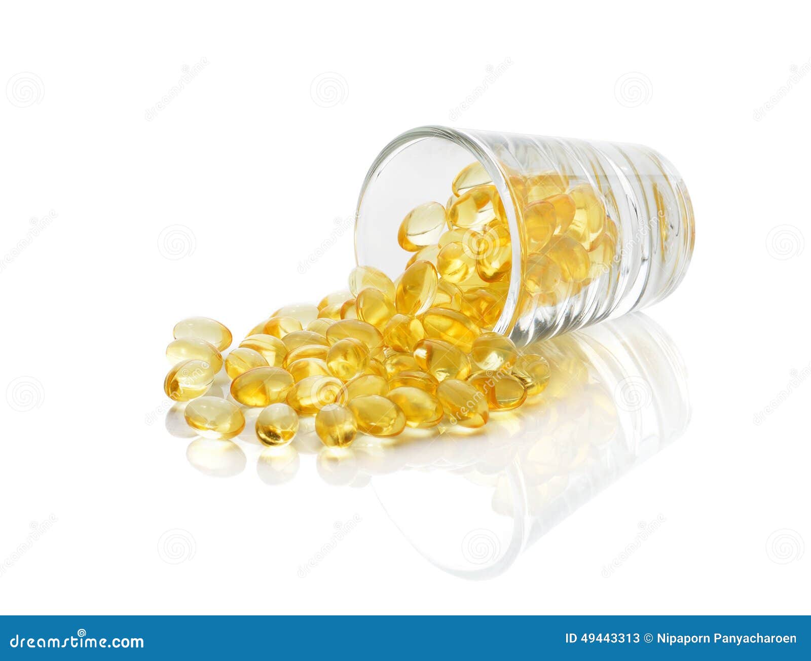 Fish Oil on White Background Stock Image - Image of dose, healthy: 49443313