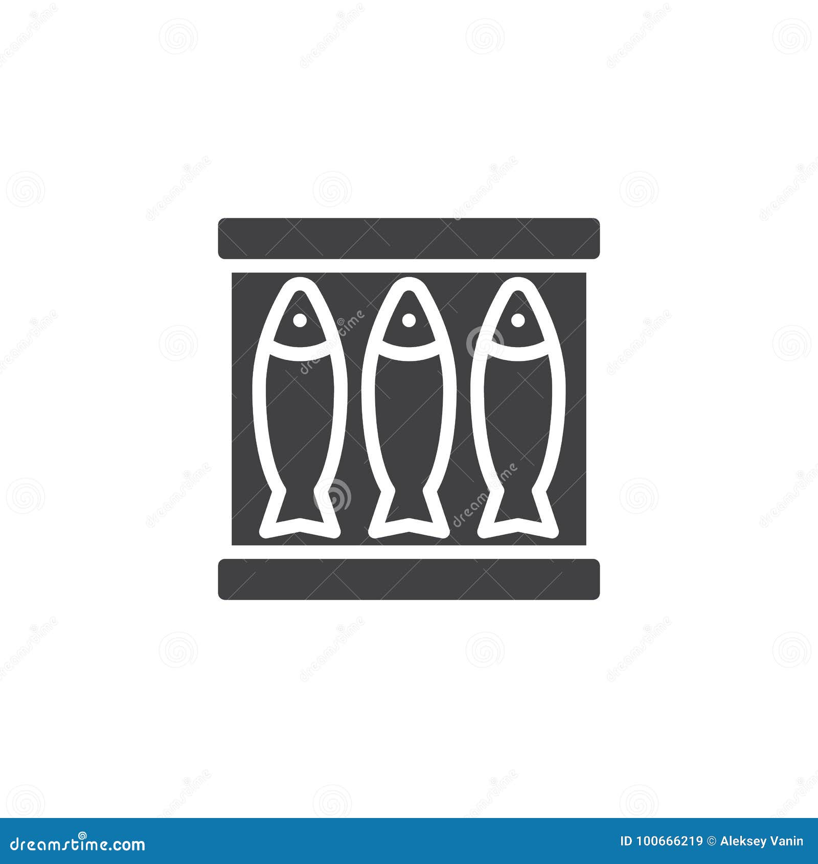 Fish package icon vector stock vector. Illustration of graphics - 100666219