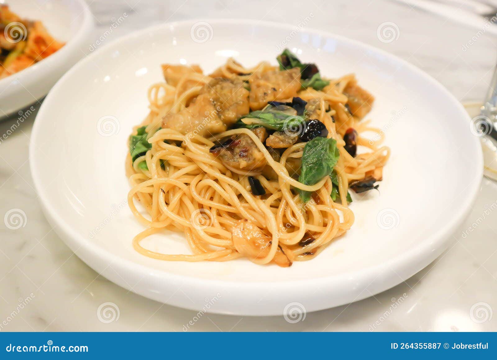 Fish Pasta or Fish Spaghetti ,pasta or Spicy Pasta Stock Image - Image ...