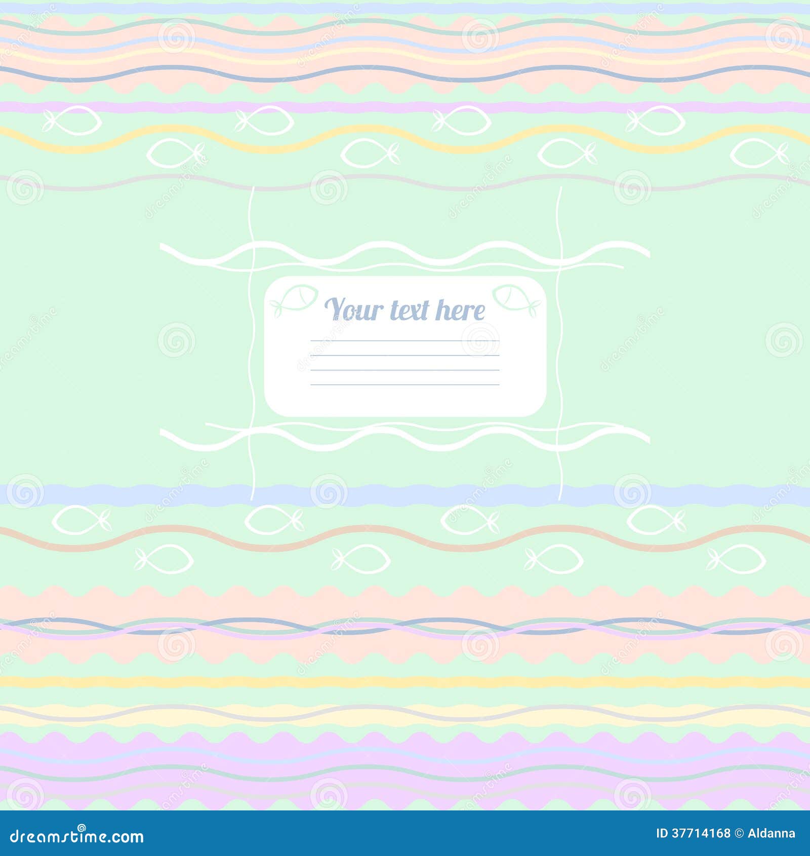 Fish Pastel Background Vector Illustration | CartoonDealer.com #37714168