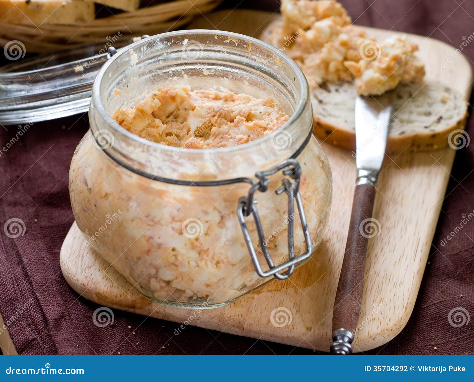 Fish pate stock photo. Image of basket, rillette, cream - 35704292