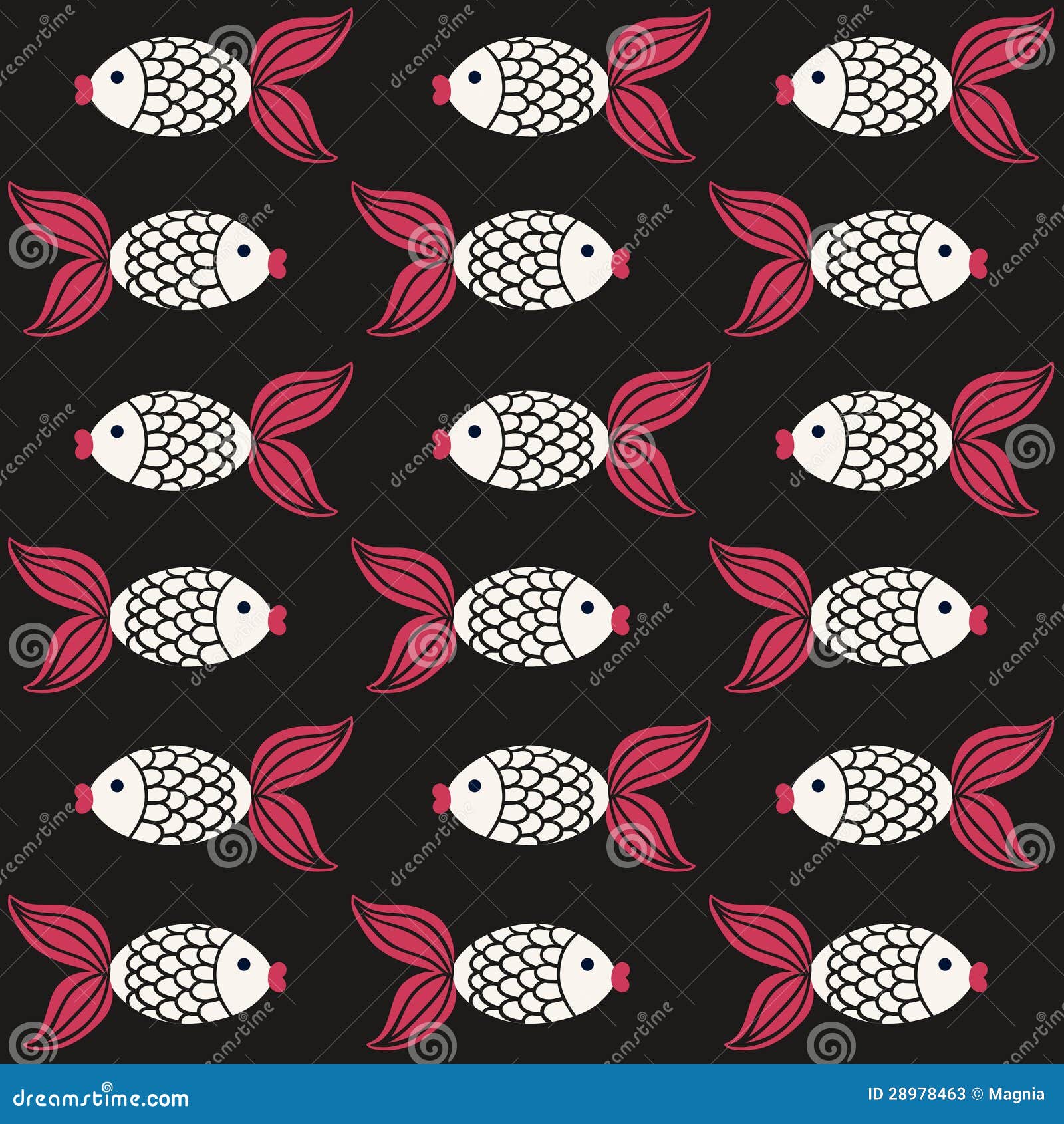 Fish pattern stock vector. Illustration of decorative - 28978463