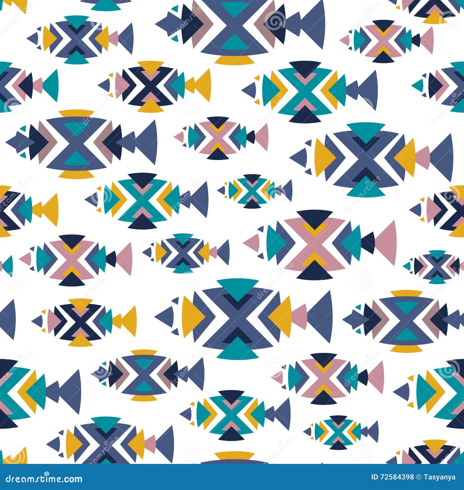 Fish pattern seamless in . stock illustration. Illustration of oriental ...