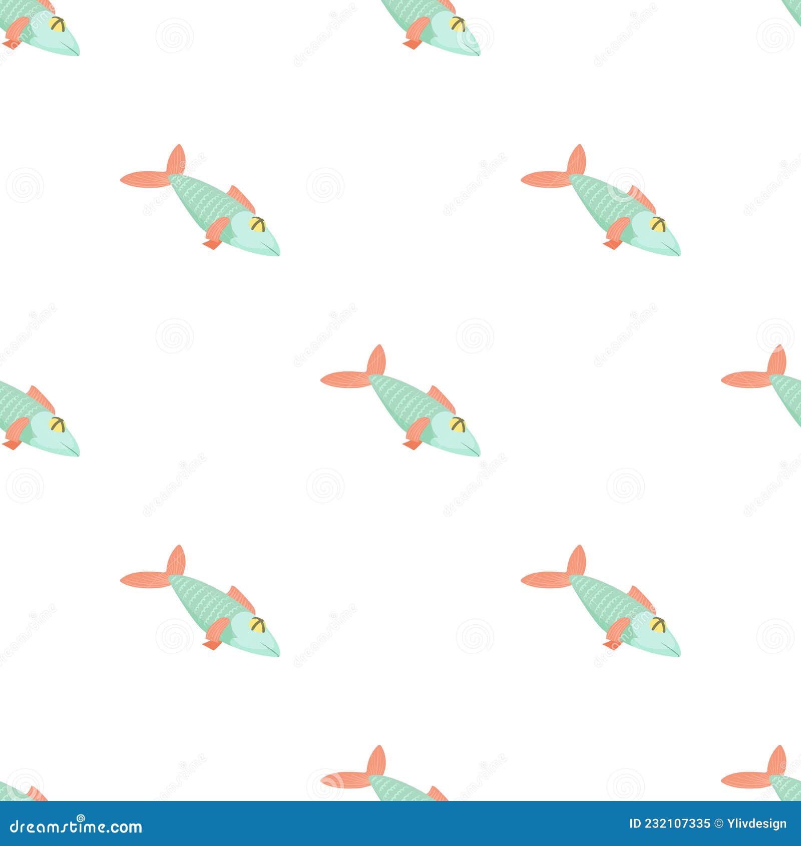 Fish Pattern Seamless Vector Stock Illustration - Illustration of club ...