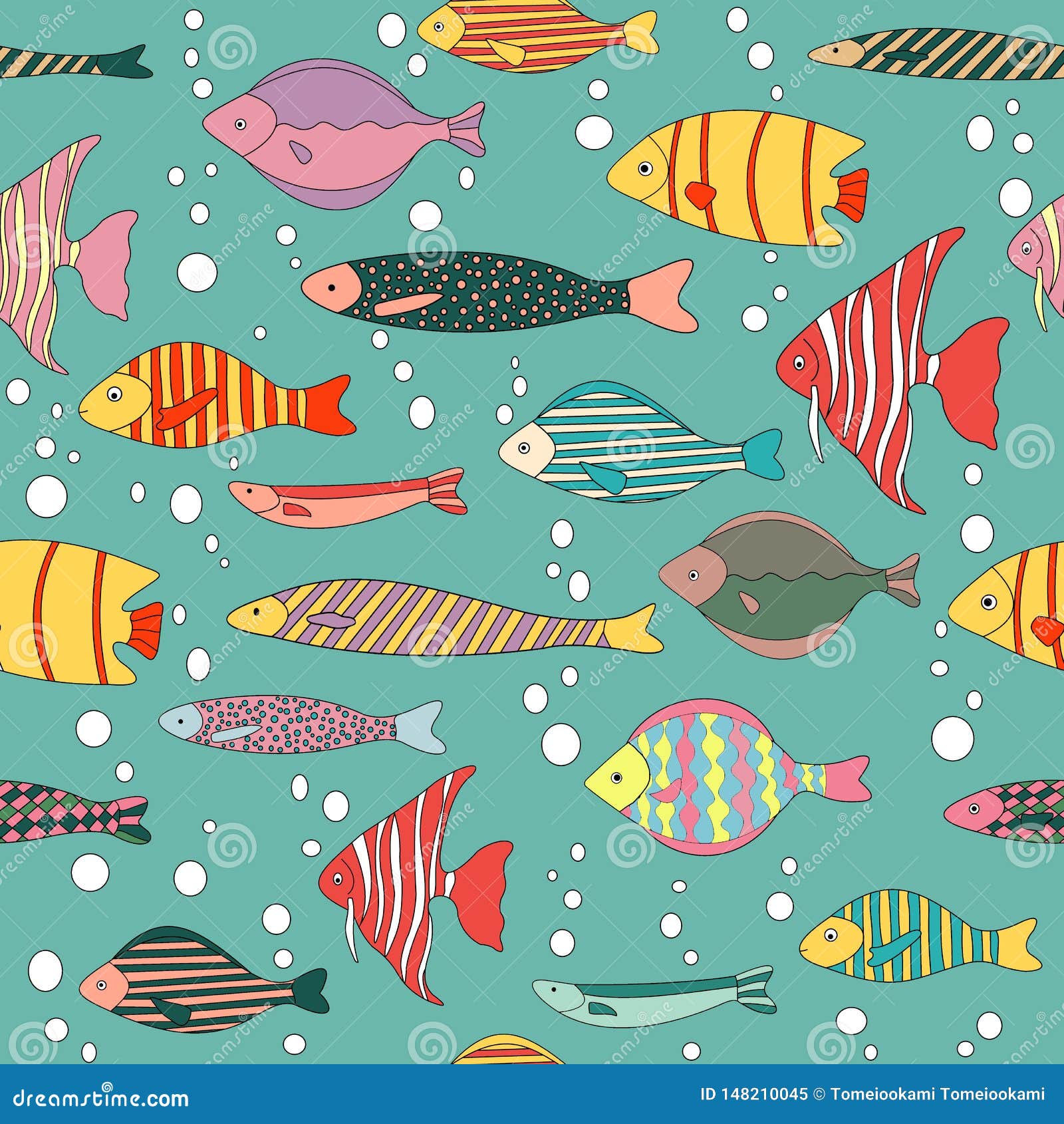 Fish pattern stock illustration. Illustration of color - 148210045