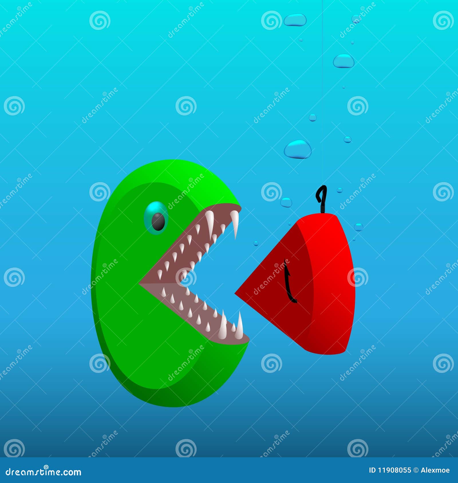 Fish-pie Chart Cartoon Vector | CartoonDealer.com #11908103
