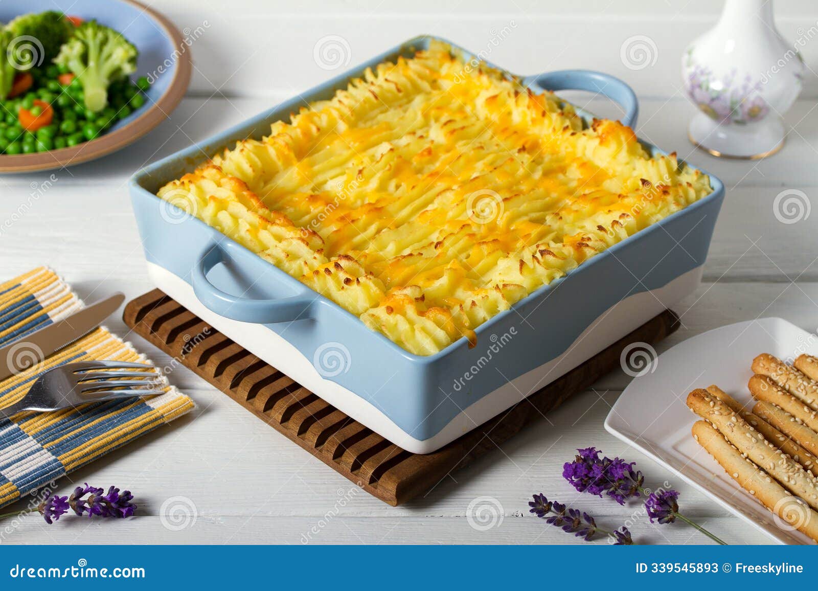 Fish Pie. Mash Topped Seafood Bake. Stock Image - Image of dinner ...