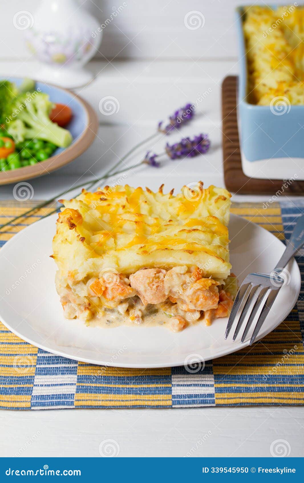 Fish Pie. Mash Topped Seafood Bake. Stock Photo - Image of smoked ...