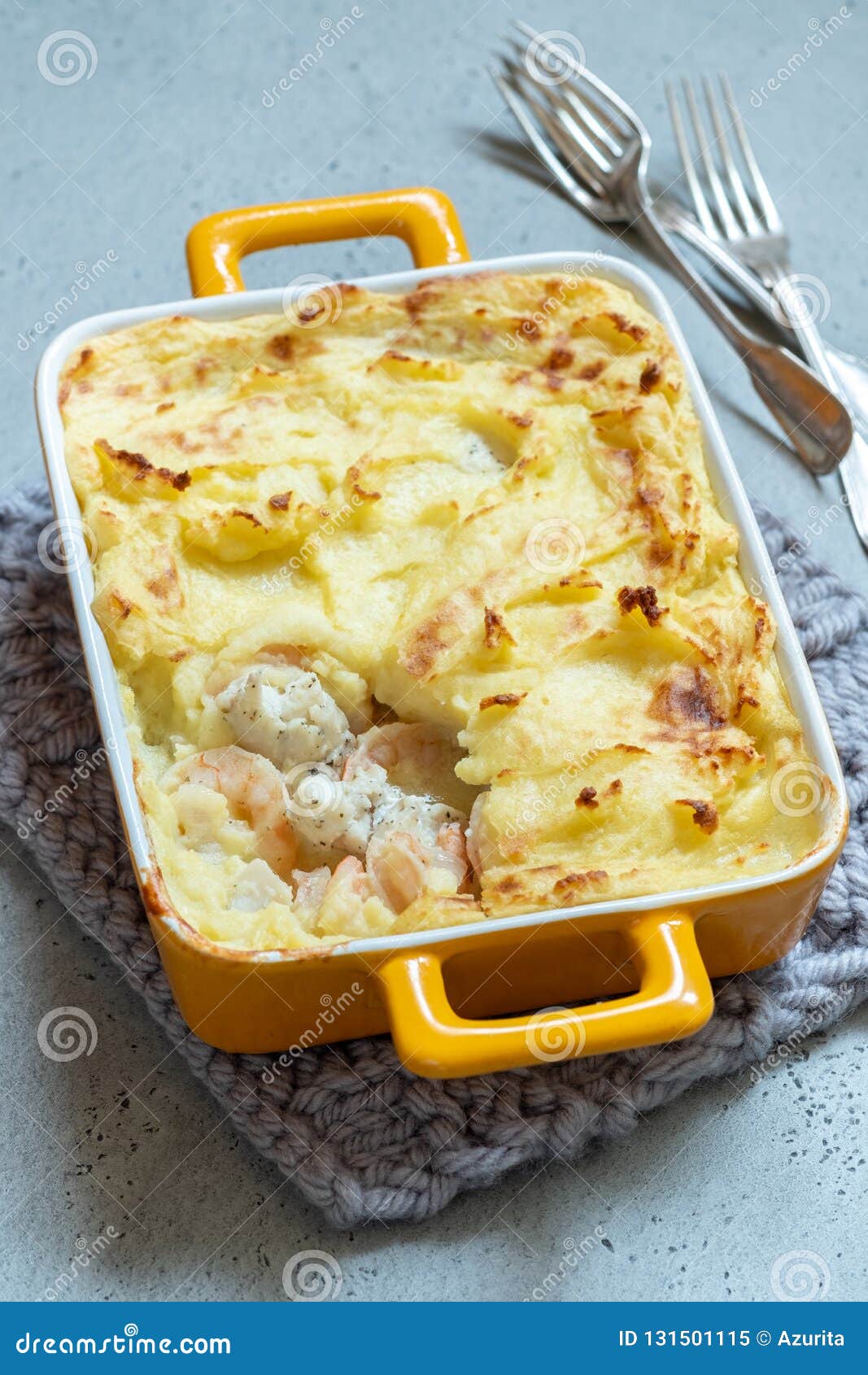 Fish Pie Topped with Mashed Potato Stock Image - Image of british ...
