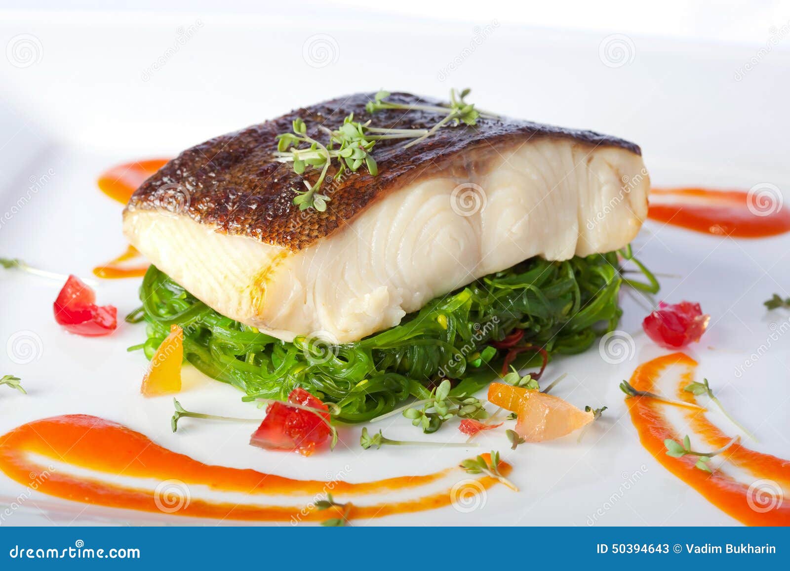 Fish stock image. Image of delicious, plate, roast, piece - 50394643